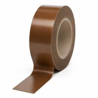 China Brown PTFE Fiberglass Tape (Brown PTFE Glass Cloth Tape / Brown Heat Sealer Tape) – Silicone Adhesive Non-Stick Lining for Heat Sealers, Guide Rails & Packaging Machinery for sale