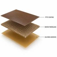 China Brown PTFE Fiberglass Tape (Brown PTFE Glass Cloth Tape / Brown Heat Sealer Tape) – Silicone Adhesive Non-Stick Lining for Heat Sealers, Guide Rails & Packaging Machinery for sale