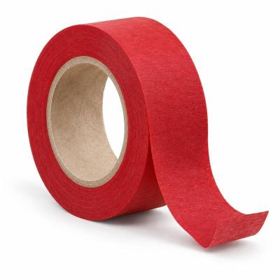 China Red High Temperature Masking Tape / Red Crepe Paper Tape / Silicone Adhesive Masking Tape for Industrial Paint Masking, Powder Coating and Heat-Process Surface Protection for sale