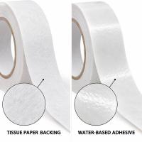 China Single-Sided Tissue Tape / Single-Coated Tissue Tape / Tissue Paper Adhesive Tape with Water-Based Adhesive for Room-Temperature Paper Handling and Surface Attachment for sale