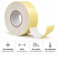 China Double-Sided Tissue Tape / Double-Coated Tissue Tape / Tissue Mounting Tape with Water-Based Adhesive and a Single Release Paper Liner for Paper Bonding and Packaging for sale