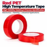 China Red PET High Temperature Tape (Red Polyester Masking Tape / Red Powder Coating Tape / High-Visibility Process Protection Tape) – For Grounding Points, No-Spray Areas & PCB Masking for sale