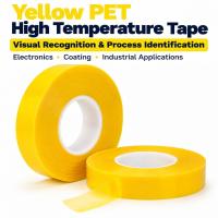 China Yellow PET High Temperature Tape (Yellow Polyester Masking Tape / Yellow Powder Coating Tape / Heat-Resistant Process Marking Tape) – For Busbars, Conductive Surfaces & Baking for sale