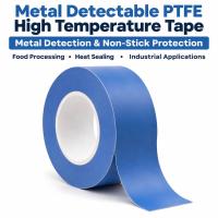 China Metal Detectable PTFE Tape (X-Ray Detectable PTFE Tape / Metal Detectable Heat Sealer Tape / PTFE Aluminum Foil Tape) – For Food Packaging, Pharma Sealers & Foreign-Body Control for sale