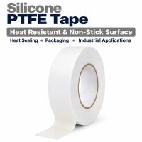 China Silicone Adhesive PTFE Tape / PTFE Heat Sealer Tape / Non-Stick PTFE Tape with Pure Film or Coated Fiberglass Backing for Packaging Machinery, Hot Presses and Guide Rails for sale