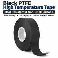 China Black PTFE Film Tape / Anti-Static PTFE Tape / ESD PTFE Tape with Silicone Adhesive and Fiberglass-Free Backing for Non-Stick Guides, Heat Sealers and Evaluated ESD Fixtures for sale