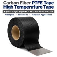 China PTFE-Coated Carbon Fiber Fabric Tape / Carbon Fibre PTFE Tape / PTFE Carbon Cloth Tape with Silicone Adhesive for Composite Mold Release, Tooling Covers and Guide Rails for sale