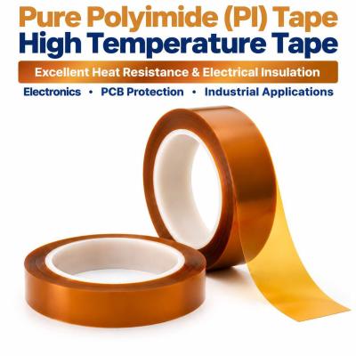 China Pure Polyimide Film (Non-Adhesive PI Film / Electrical Insulation Film) for Motors, Transformers, Cables and Battery Modules - Custom Rolls, Sheets and Die-Cut Parts for sale