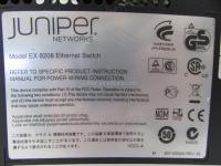 China juniper EX8208-BASE-AC,Base EX8208 system configuration: 8-slot chassis with passive backplane and 1x fan tray for sale