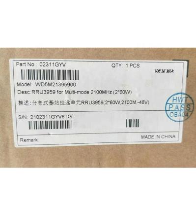 China Huawei RRU3959-2100M 02311GYV WD5M21395900  02311MYP WD5M21395902  2*60W -48V DC  GSM  WCHMA for sale