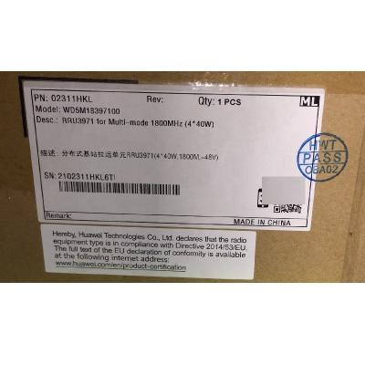 China Huawei RRU3971-1800M  02311HKL WD5MJRUIG30  WD5M18397100 RRU3971 for Multi-mode 1800MHz (4*40W) 02312HMY  WD5M183971CM for sale