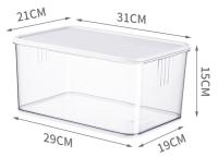 China Plastic Clear Storage Bins Pantry Organizer Box Bin Containers for Organizing Kitchen Fridge, Food, Snack Pantry Cabinet for sale