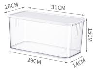 China Plastic Storage Bins with lid Clear Pantry Organizer Box Bin Containers for Organizing Household items for sale
