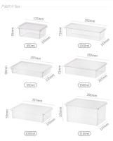 China Plastic Storage Bins with lid Clear Pantry Organizer Box Bin Containers for Organizing Household items for sale