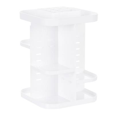 China Four layers non-folding cosmetics rack standing type 360 degree rotation makeup organizer for sale