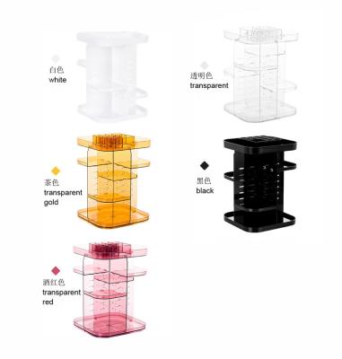 China Four layers non-folding cosmetics rack standing type 360 degree rotation makeup organizer for sale