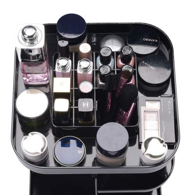 China Four layers non-folding cosmetics rack standing type 360 degree rotation makeup organizer for sale