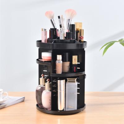 China 360 rotating makeup organizer DIY adjustable holder rack cosmetic display shelf for sale
