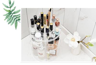 China 360 rotating makeup organizer DIY adjustable holder rack cosmetic display shelf for sale