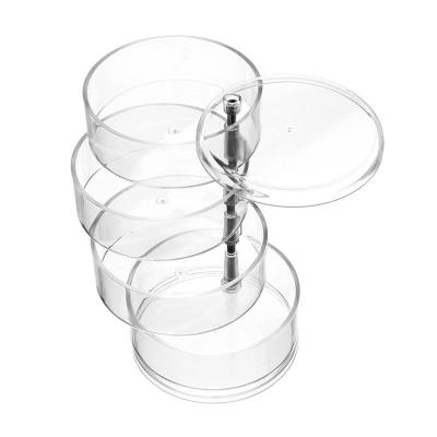 China Stackable Clear Plastic Hair Accessory Containers Jewelry Storage Organizer with Lids for sale
