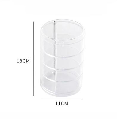 China Stackable Clear Plastic Hair Accessory Containers Jewelry Storage Organizer with Lids for sale