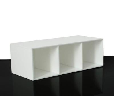 China Clear Makeup Brush Holder Organizer, 3 Slot Acrylic Cosmetics Brushes Storage Box for sale