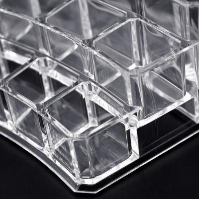 China Transparent Cosmetic Makeup Organizer for Lipstick, Brushes Curve Clear Storage Case Display Holder for sale