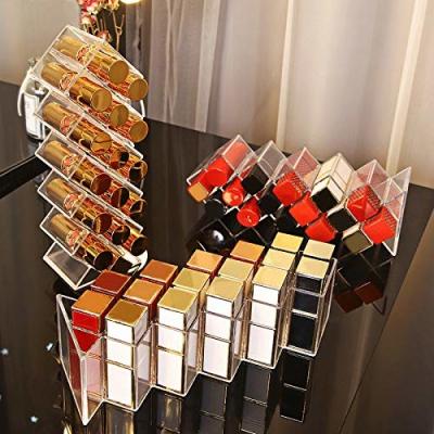 China Fish Shape Clear Lipstick Organizer Tower, Lip Gloss Storage Holder Stand for 16 Lip Sticks, Perfect for Makeup Cosmetic for sale