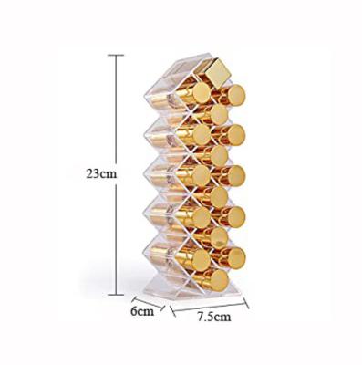 China Fish Shape Clear Lipstick Organizer Tower, Lip Gloss Storage Holder Stand for 16 Lip Sticks, Perfect for Makeup Cosmetic for sale
