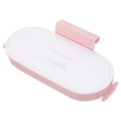 China Portable Trash Garbage Bag Holder with Lid Over The Cabinet Plastic Trash Bag Rack Hanging Garbage Bags for sale