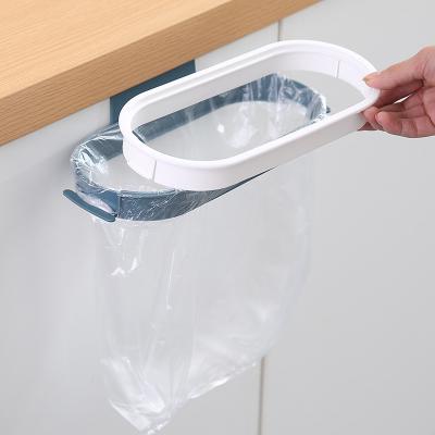 China Portable Trash Garbage Bag Holder with Lid Over The Cabinet Plastic Trash Bag Rack Hanging Garbage Bags for sale