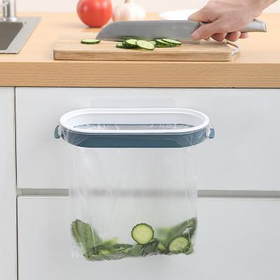 China Hanging Trash Garbage Bag Holder, Adhesive Garbage Bag Holder Rack Frame with Cover Trash Bag Hanger Wall mounted for sale