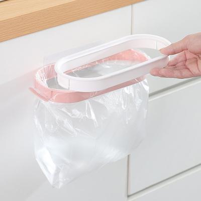 China Hanging Trash Garbage Bag Holder, Adhesive Garbage Bag Holder Rack Frame with Cover Trash Bag Hanger Wall mounted for sale