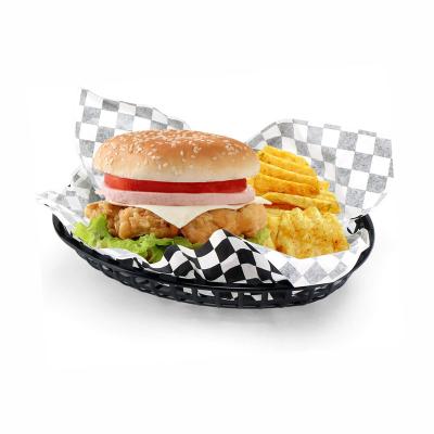 China Plastic Fry Fast Food Basket Bread Baskets Oval-Shaped Tray Restaurant Supplies, Deli Serving Bread Basket for Chicken for sale
