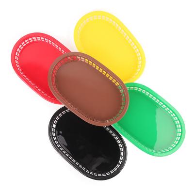 China Foodservice Plastic Fry Fast Food Basket Bread Baskets Oval-Shaped Tray Restaurant Supplies, Deli Serving Bread Basket for sale