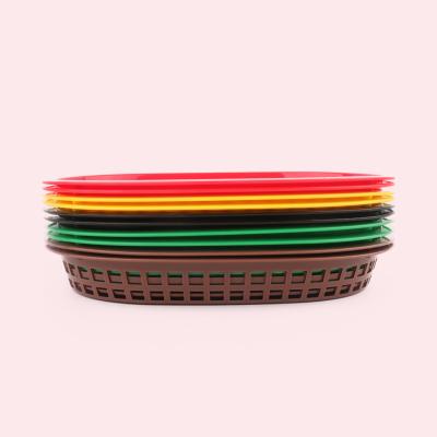 China Foodservice Plastic Fry Fast Food Basket Bread Baskets Oval-Shaped Tray Restaurant Supplies, Deli Serving Bread Basket for sale