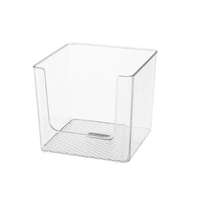 China Plastic Open Storage Bins Clear Pantry Organizer Box Bin Containers for Organizing Kitchen Fridge, Food, Snack Pantry for sale