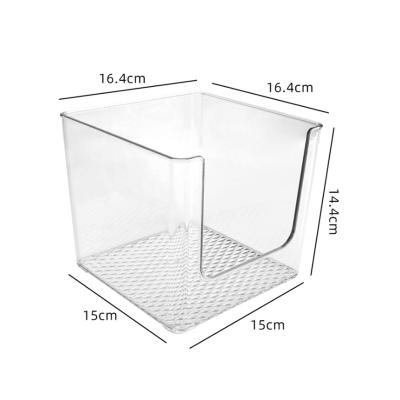 China Plastic Open Storage Bins Clear Pantry Organizer Box Bin Containers for Organizing Kitchen Fridge, Food, Snack Pantry for sale