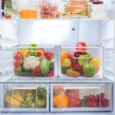 China Plastic Clear Storage Bins Pantry Organizer Box Bin Containers for Organizing Kitchen Fridge, Food, Snack Pantry Cabinet for sale