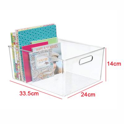 China Plastic Clear Storage Bins Pantry Organizer Box Bin Containers for Organizing Kitchen Fridge, Food, Snack Pantry Cabinet for sale