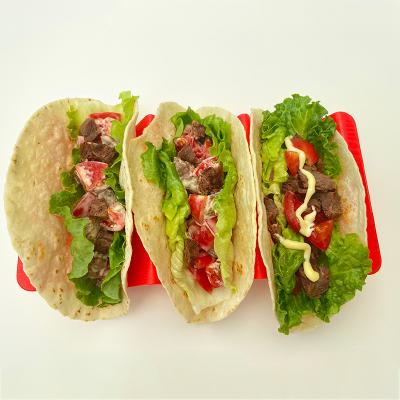 China Colorful Taco Holder Taco Tray Plate with Handle Each Can Hold 2 or 3 Tacos, BPA Free PP Material for sale