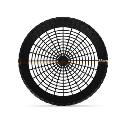 China 10-Inch Reusable Plastic Paper Plate Holder Picnic Supplies Heavy Duty Woven Style White Black Color for sale