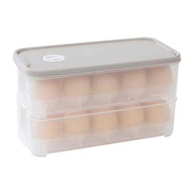 China Plastic Egg Storage Container for Fridge Organization Storage Containers Transparent Box Egg Holder Bin with Lid for sale