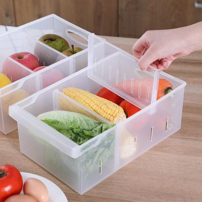 China Plastic Refrigerator Organizer Bin Clear Stackable Food Storage Container for Pantry,Fridge,Cabinet,Kitchen Organization for sale