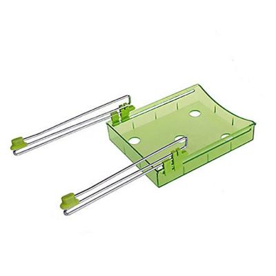 China Fridge Organizer Space Saver Shelf Plastic Refrigerator Storage Box Freezer Shelf Holder Sliding Drawer for sale