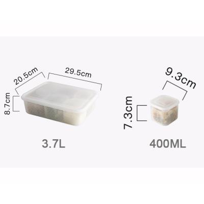 China Plastic Storage Containers Square Food Storage Organizer Boxes with Lids for Refrigerator Fridge Cabinet Desk for sale