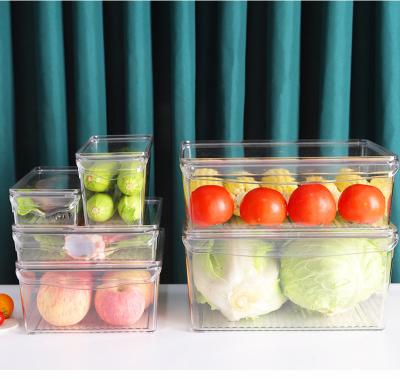 China Plastic Food Storage Container Bin with Lid and Handle for Kitchen, Pantry, Cabinet, Fridge, Freezer -Organizer for sale