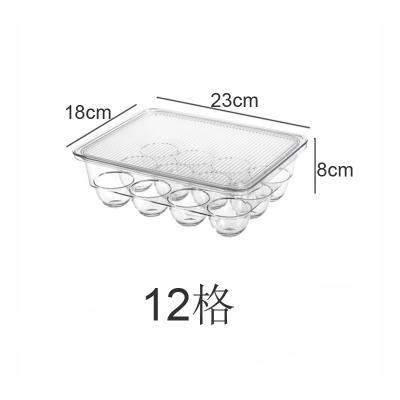China Stackable Refrigerator Egg Bin with Handle and Lid Food Storage Container Organizer for Fridge, Freezer BPA Free for sale