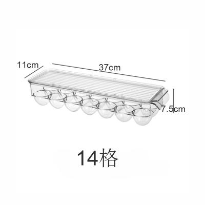 China Stackable Refrigerator Egg Bin with Handle and Lid Food Storage Container Organizer for Fridge, Freezer BPA Free for sale