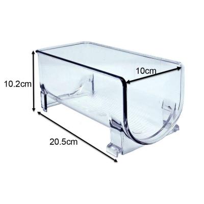 China Plastic Wine and Water Bottle Holder Stackable Clear Wine Rack Storage Organizer for Fridge, Cabinet, Pantry, Kitchen for sale